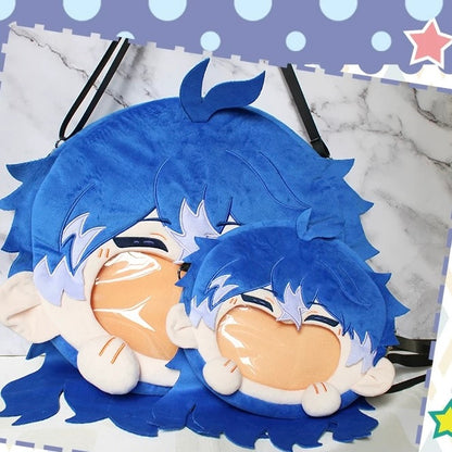 Smile House Fanmade Blue Hair Man Ita Bag Smile Backpack Crossbody Bag ...